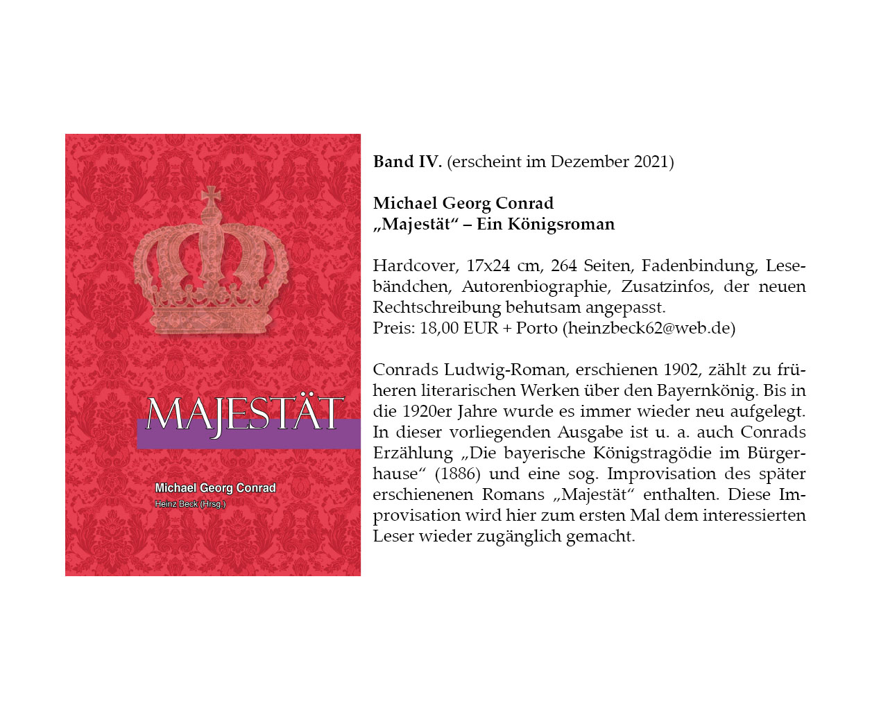 Seltene und vergessene Romane aus dem Umfeld König Ludwig II. von ...